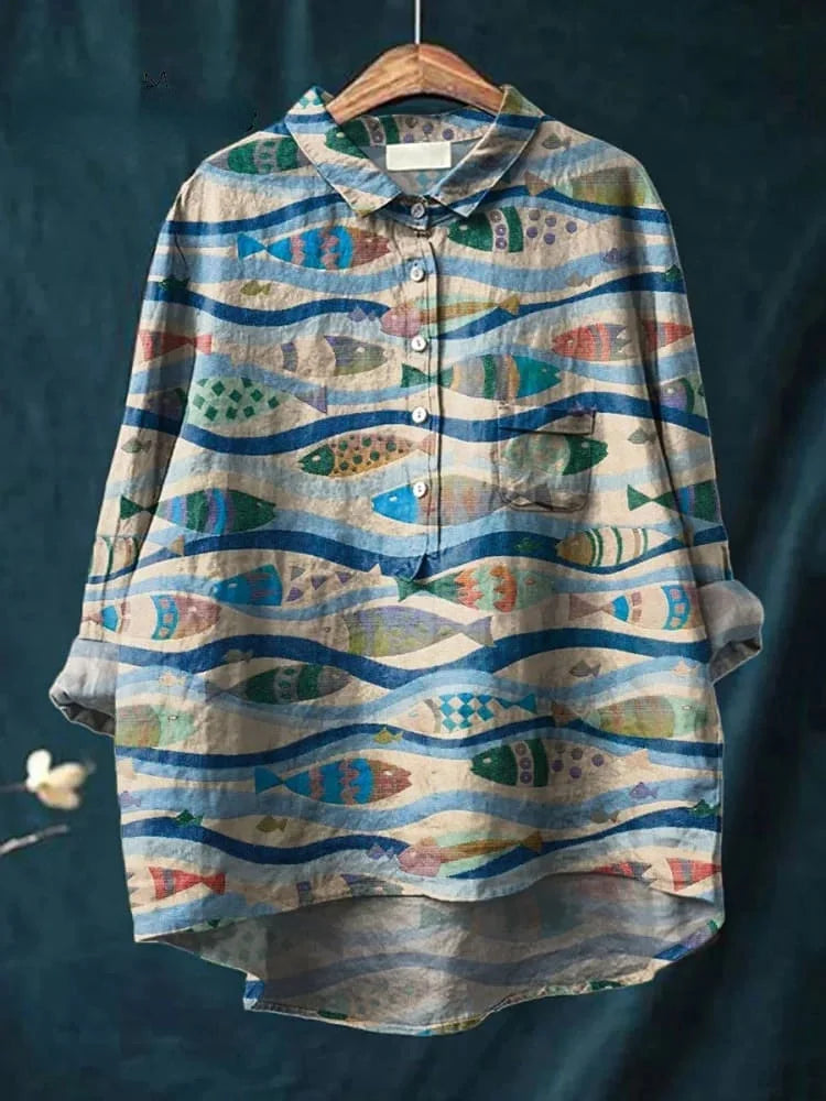 Darcy™ - Fish Art Shirt – Arthur & Blanche London