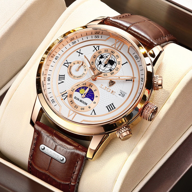 Premium Leather Band Chronograph Watch – Arthur & Blanche London